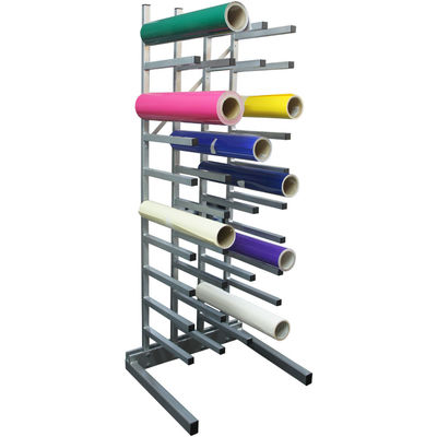 Heavy Duty Vinyl Roll Floor Storage Rack , Metal Iron Tube Vinyl Roll ...